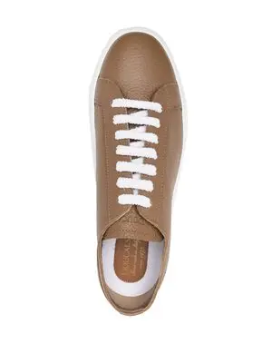 DOUCAL'S Low-top Leather Sneakers - Brown