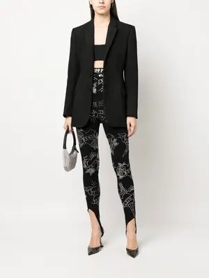 Philipp Plein Love-print Stirrup Leggings