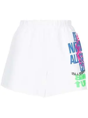 P.E Nation Slogan-print Shorts