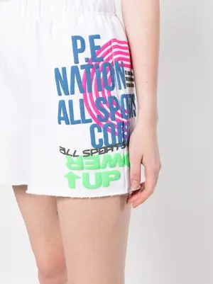 P.E Nation Slogan-print Shorts