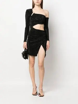 Philipp Plein Rhinestone Cut-out Mini Dress
