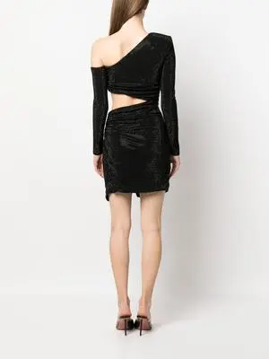 Philipp Plein Rhinestone Cut-out Mini Dress