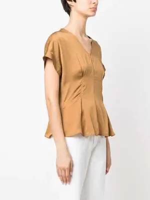 Aspesi Satin-finish Blouse - Brown
