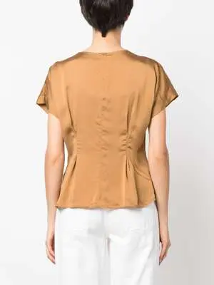Aspesi Satin-finish Blouse - Brown