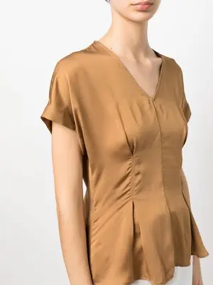 Aspesi Satin-finish Blouse - Brown