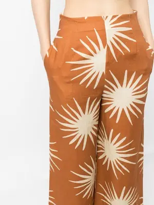 CALA DE LA CRUZ Toya Linen Trousers - Brown