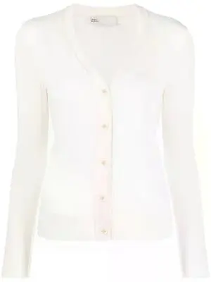 TORY BURCH Tory Burch Logo-Button Knit Cardigan