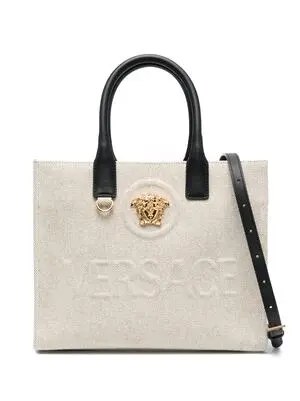 Versace La Medusa Large Canvas Tote Bag