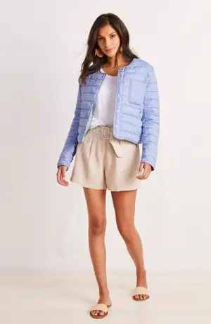 Vineyard Vines Linen Puffer Jacket