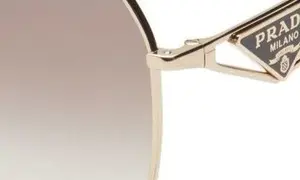 Prada 57mm Round Frame Sunglasses - Dark Grey