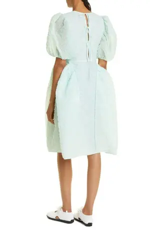 Cecilie Bahnsen フォンダ ニンバス マテラッセ ドレス ミント Cecilie Bahnsen Fonda Nimbus Matelassé Dress In Mint - 75% Off