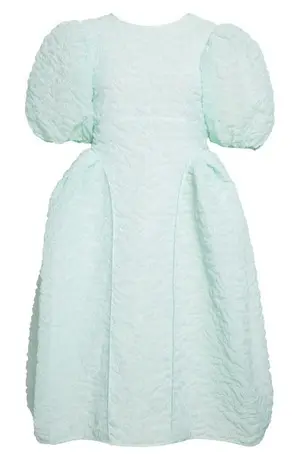 Cecilie Bahnsen Fonda Nimbus Matelassé Dress In Mint - 75% Off