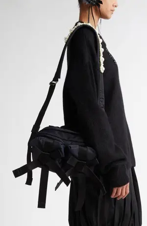 Simone Rocha Crossbody Bum Bag - Navy/pearl