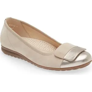 Gabor Metallic Leather Ballet Flat