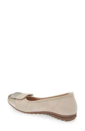 Gabor Metallic Leather Ballet Flat