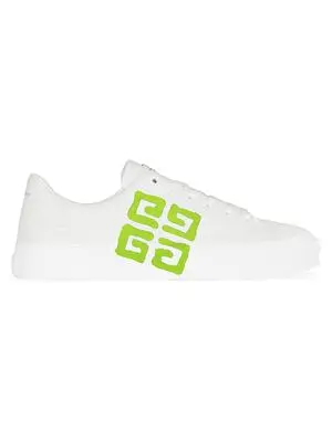 Givenchy Men's New City Leather Sneakers - White Green  White Green