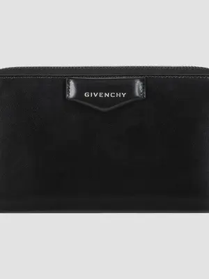 Givenchy Antigona Zipped Wallet In Box Leather