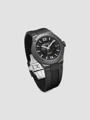 Baume & Mercier Riviera 10617 Stainless Steel & Rubber Strap Watch
