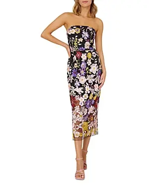 notte by marchesa embroidered cocktail dress Floral Dress for Girls main image 0