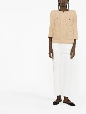 Herno Zip-up Tweed Jacket