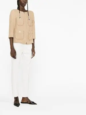 Herno Zip-up Tweed Jacket