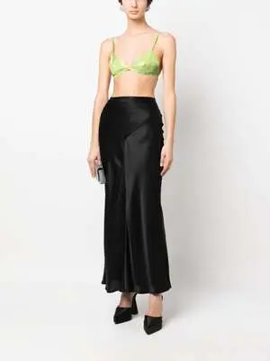 NUE Rhinestone-ebellished Silk Bra Top
