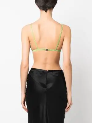 NUE Rhinestone-ebellished Silk Bra Top