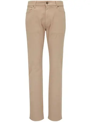 Zegna Slim-cut Trousers - Neutrals