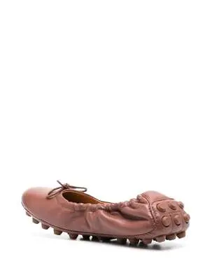 TOD'S Gommino Ballerina Shoes - Brown