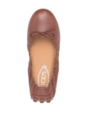 TOD'S Gommino Ballerina Shoes - Brown