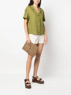 IBELIV Woven Raffia Clutch Bag - Brown