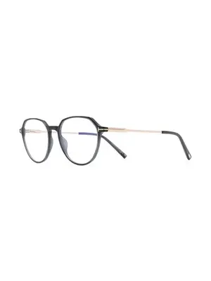 TOM FORD T-logo Round-frame Glasses - Blue