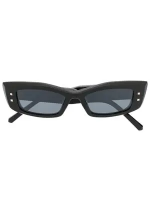 Valentino Garavani Rockstud Rectangle-frame Sunglasses - Black