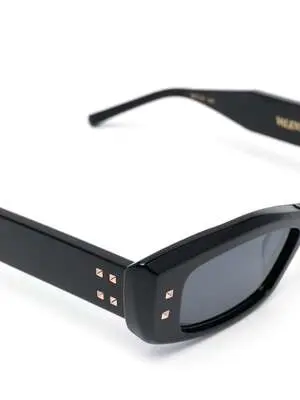 Valentino Garavani Rockstud Rectangle-frame Sunglasses
