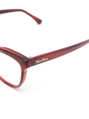Max Mara Logo-detail Round-frame Glasses