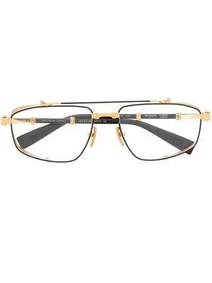 Balmain Two-tone Pilot-frame Glasses - Black