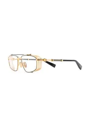 Balmain Two-tone Pilot-frame Glasses - Black