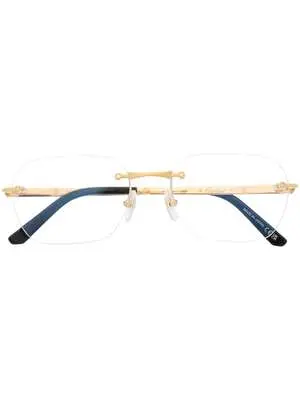 CARTIER Logo-engraved Rimless Glasses - Gold