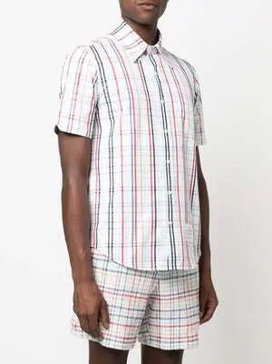 Thom Browne Gingham-check Short-sleeve Shirt