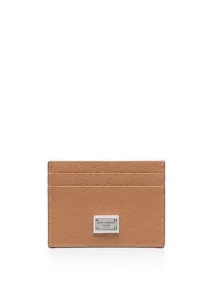 Dolce & Gabbana Logo-plaque Leather Cardholder - Brown