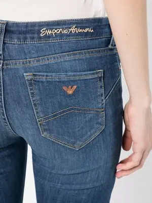 Emporio Armani Embroidered Logo Jeans