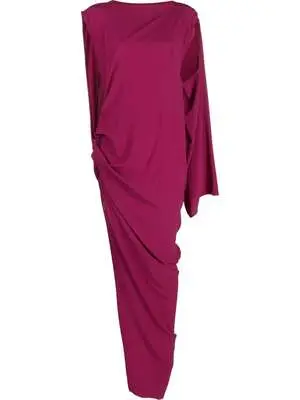 Rick Owens Asymmetric Gathered Maxi Dress - Pink