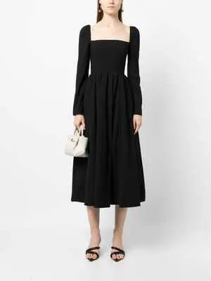 REFORMATION Elly Square-neck Midi Dress