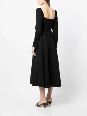 REFORMATION Elly Square-neck Midi Dress