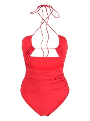 Magda Butrym Halter Swimsuit - Red