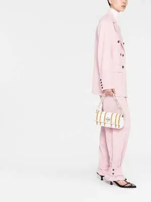 Tory Burch Kira Striped Shoulder Bag