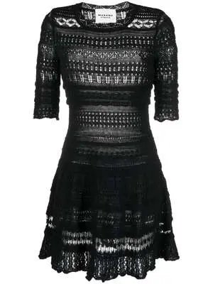 MARANT ETOILE Knitted Cotton Mini Dress