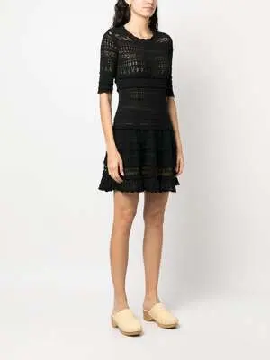 MARANT ETOILE Knitted Cotton Mini Dress
