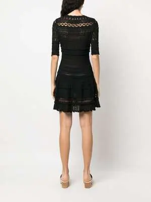 MARANT ETOILE Knitted Cotton Mini Dress