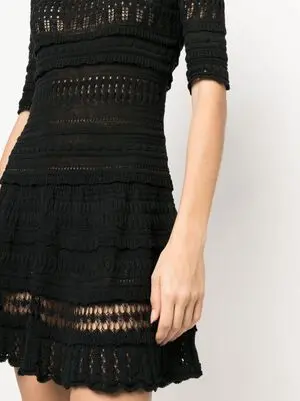 MARANT ETOILE Knitted Cotton Mini Dress